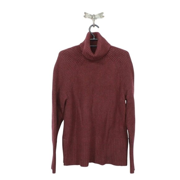 L.L. Bean | Sweaters | Ll Bean Supersoft Waffle Sweater Turtleneck Deep ...